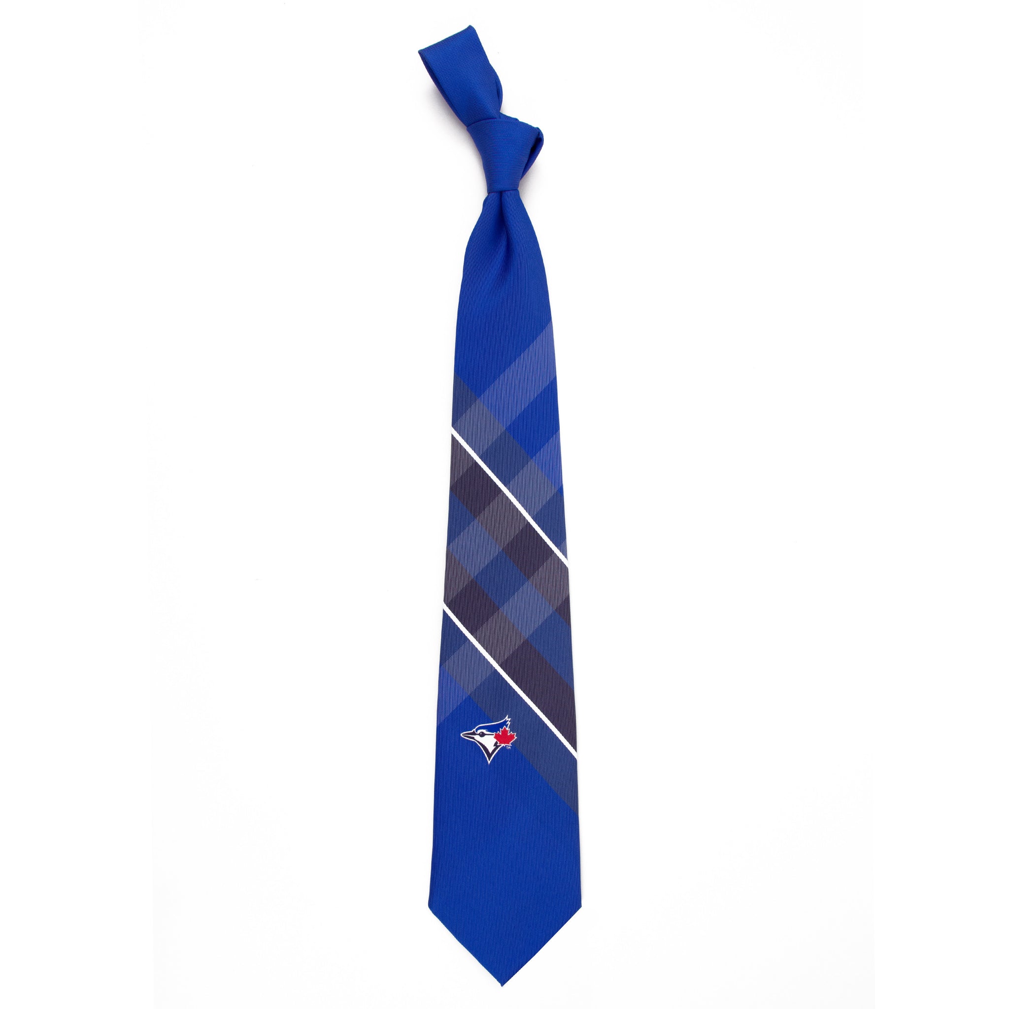 Blue Jays Tie Grid, Polyester Tie, Polyester Necktie – Eagles Wings