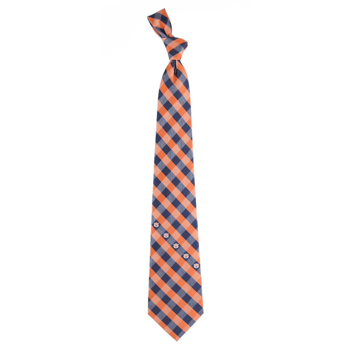 Auburn Tigers Tie Check, Polyester Tie, Polyester Necktie – Eagles Wings