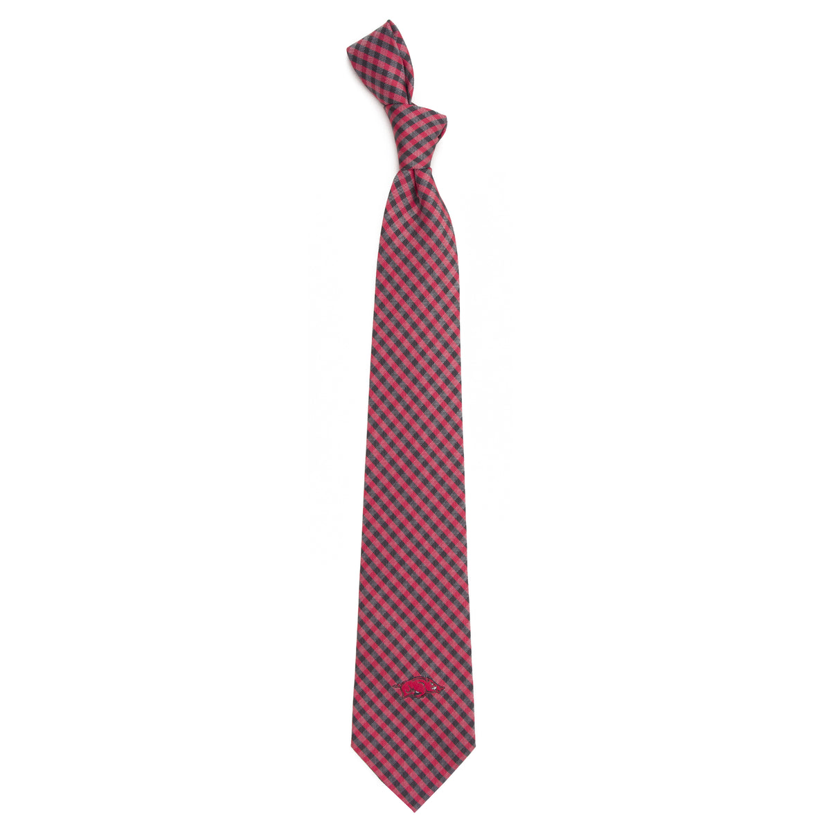 Arkansas Razorbacks Tie Gingham, Polyester Tie, Polyester Necktie ...
