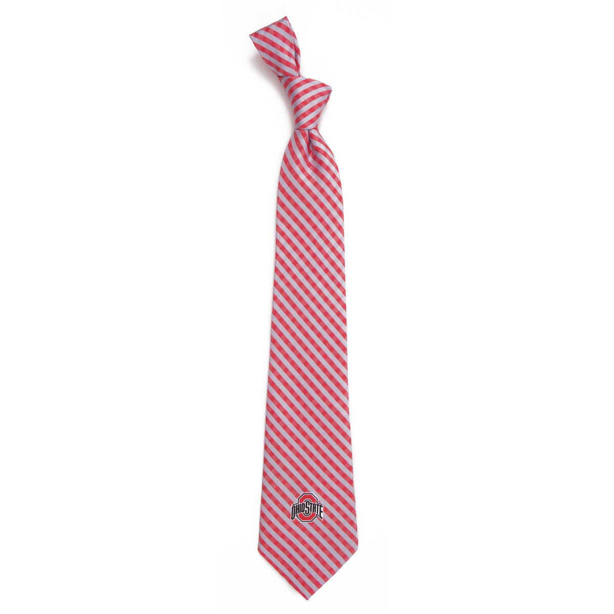 Ohio State Tie Gingham, Polyester Tie, Polyester Necktie – Eagles Wings