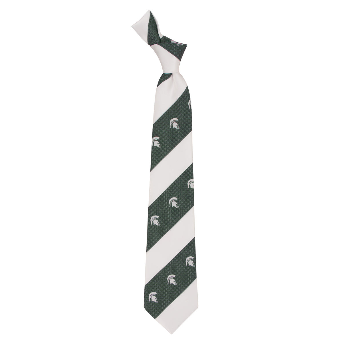 Michigan State Tie Geo Stripe, Polyester Tie, Polyester Necktie ...